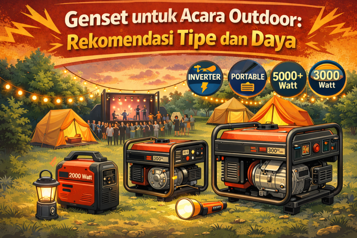Genset untuk Acara Outdoor: Rekomendasi Tipe dan Daya - Megatech Inti Power